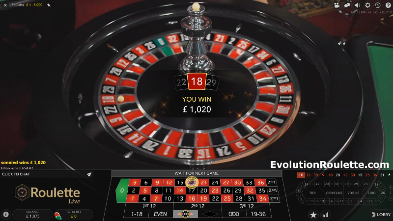 Play Live Dealer Casino Roulette By Evolution Gaming